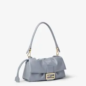 Fendi Baguette® Soft Medium Airforce Blue Nappa Leather Bag